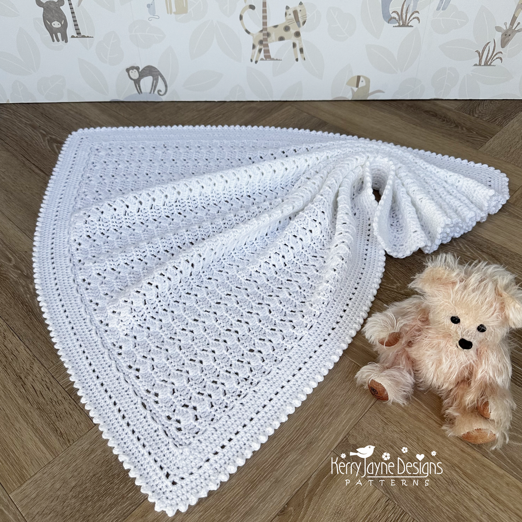 Queen Charlotte Blanket and Bonnet Crochet Pattern UK – Kerry Jayne ...