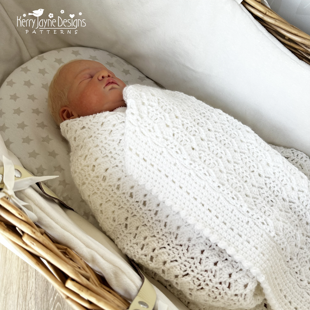 Queen Charlotte Blanket and Bonnet Crochet Pattern UK – Kerry Jayne ...