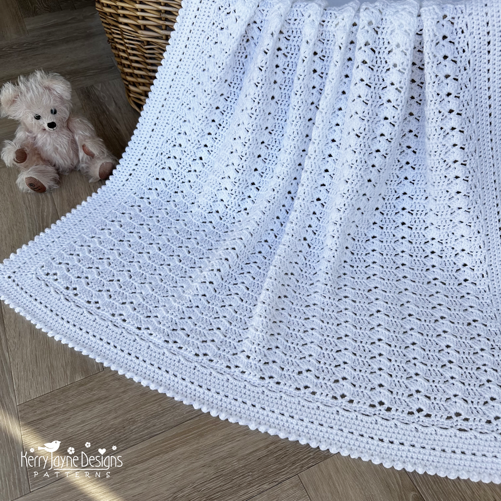 Queen Charlotte Blanket and Bonnet Crochet Pattern UK – Kerry Jayne ...