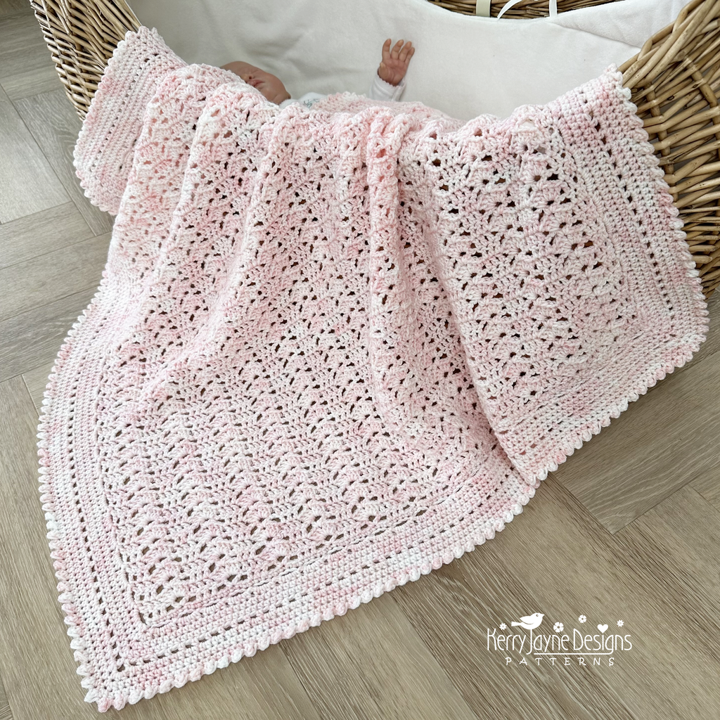 Queen Charlotte Blanket and Bonnet Crochet Pattern UK – Kerry Jayne ...