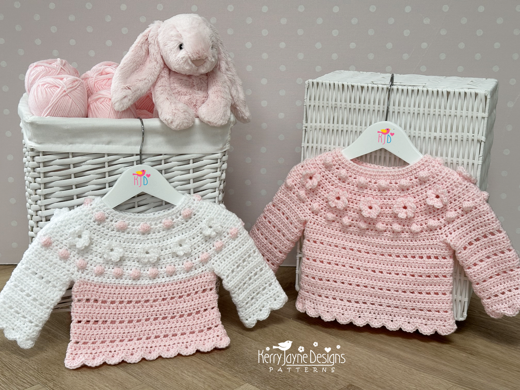 Daisy Jumper Crochet Pattern UK – Kerry Jayne Designs Ltd