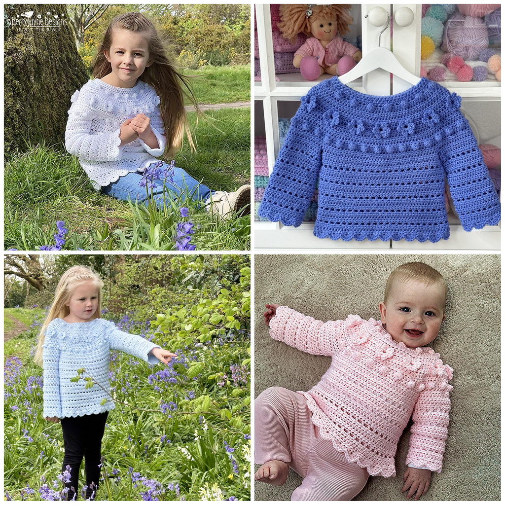 Daisy Jumper Crochet Pattern UK – Kerry Jayne Designs Ltd