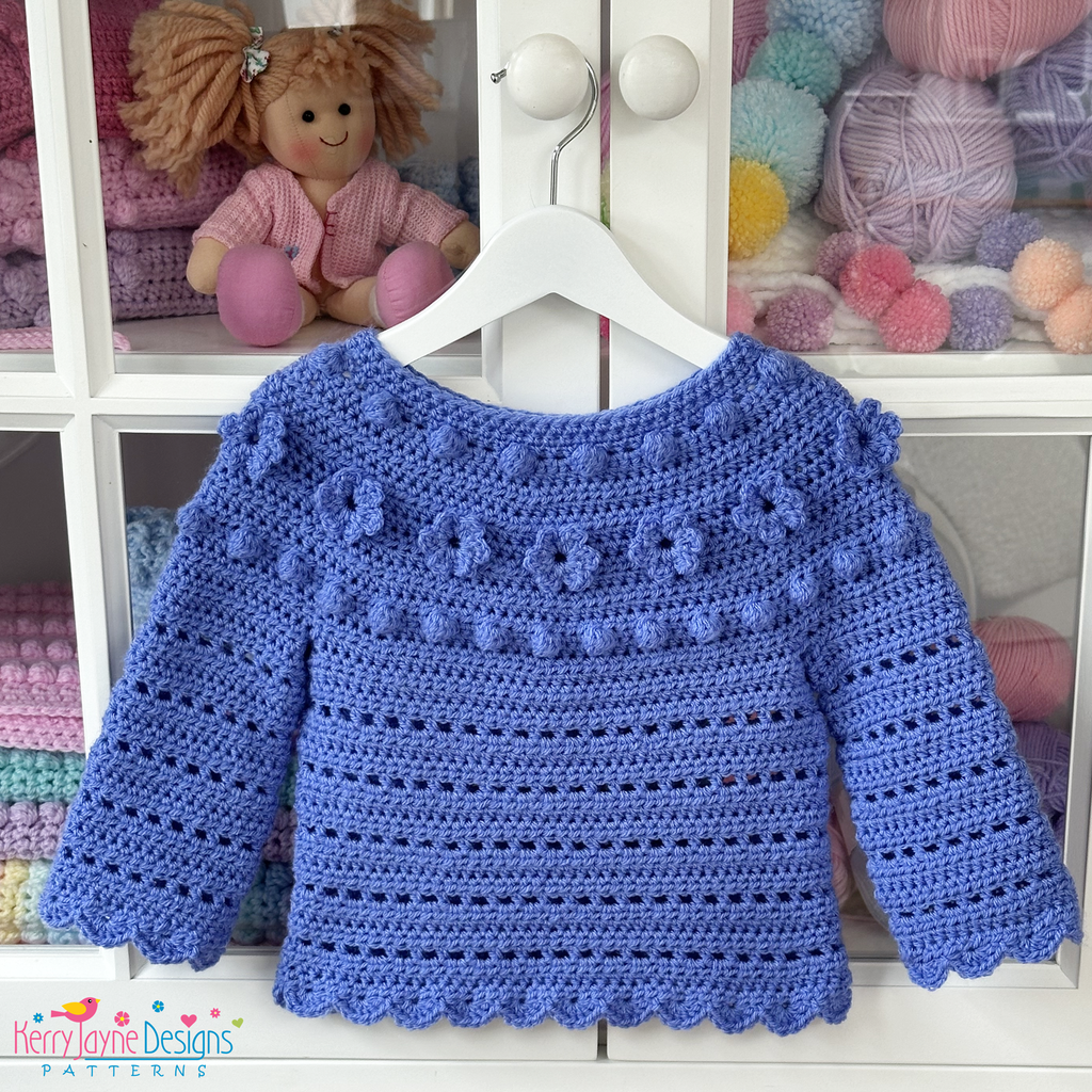 Daisy Jumper Crochet Pattern UK – Kerry Jayne Designs Ltd