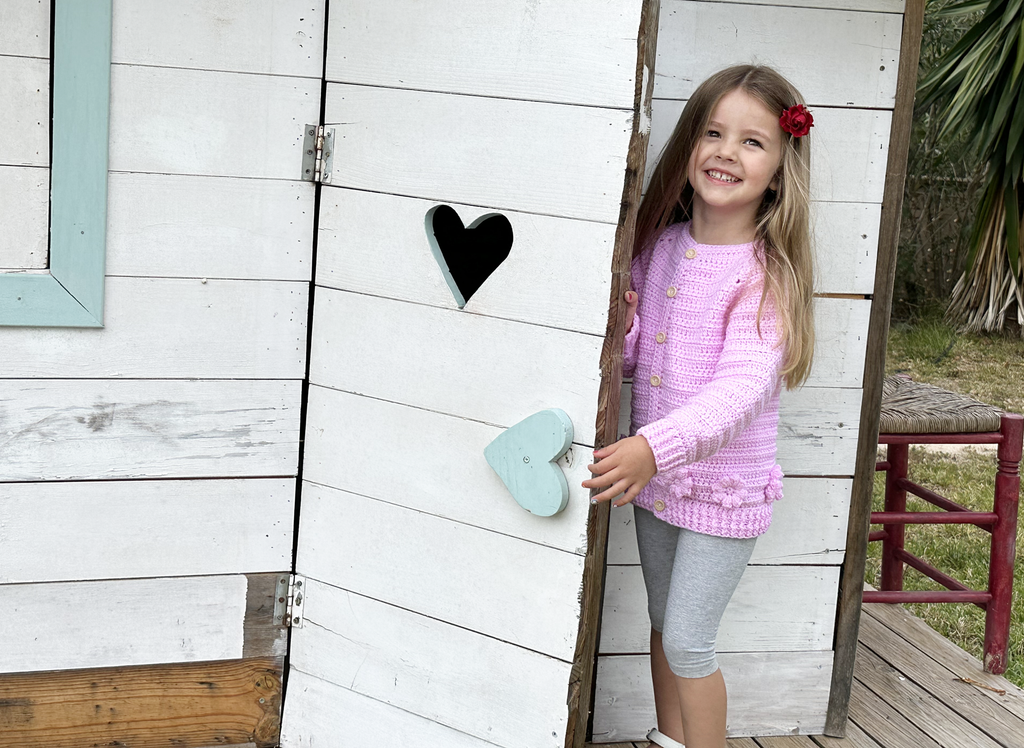 Flowers, Bunnies and Bears Cardigan Crochet Pattern USA – Kerry Jayne ...