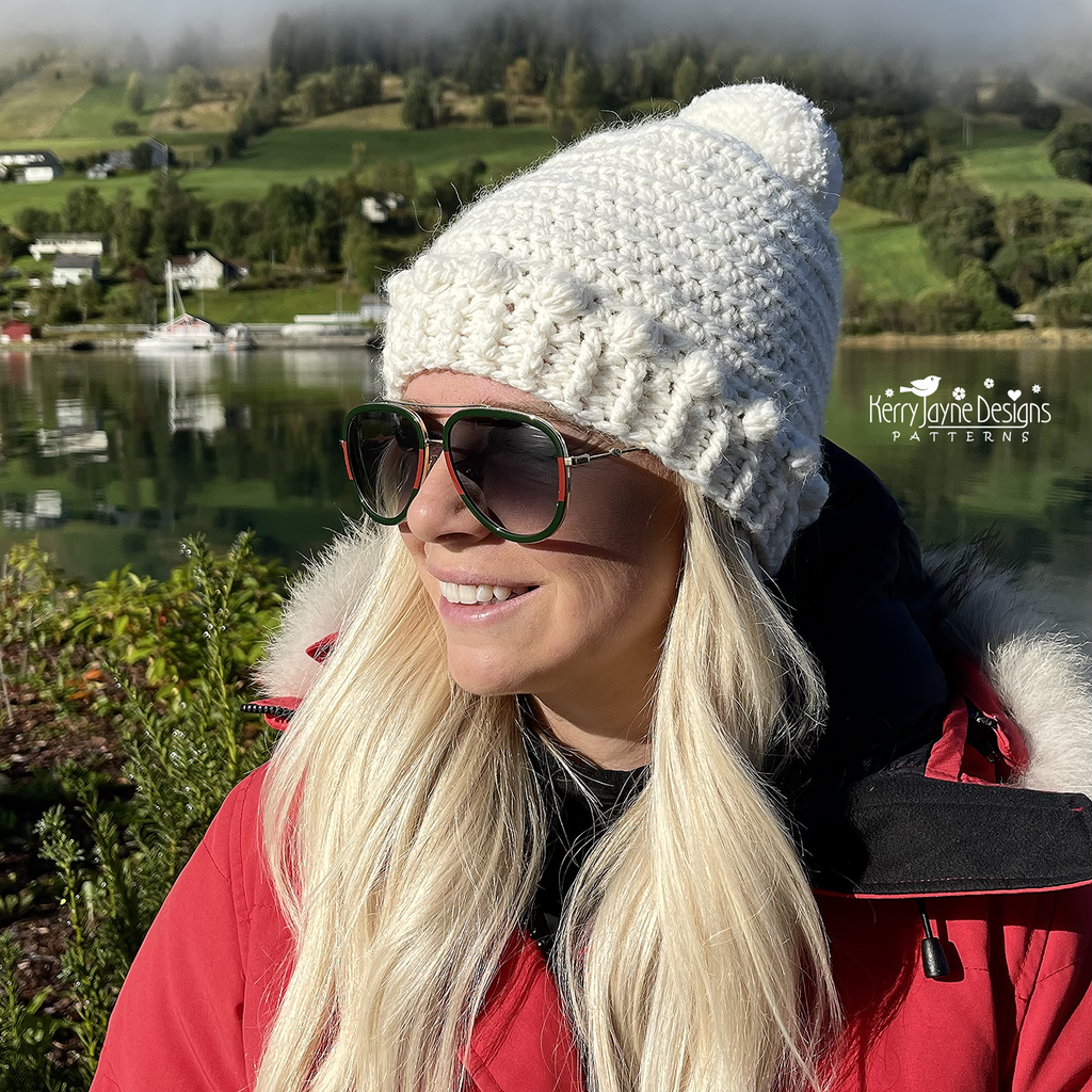 Nordic Bobble Hat Crochet Pattern USA – Kerry Jayne Designs Ltd