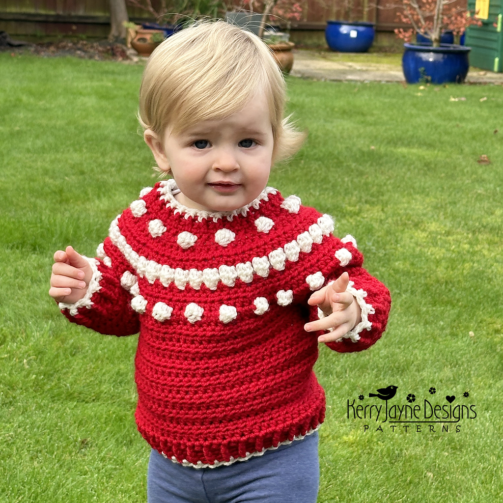 Nordic Hugs Childrens Jumper Crochet Pattern USA – Kerry Jayne Designs Ltd