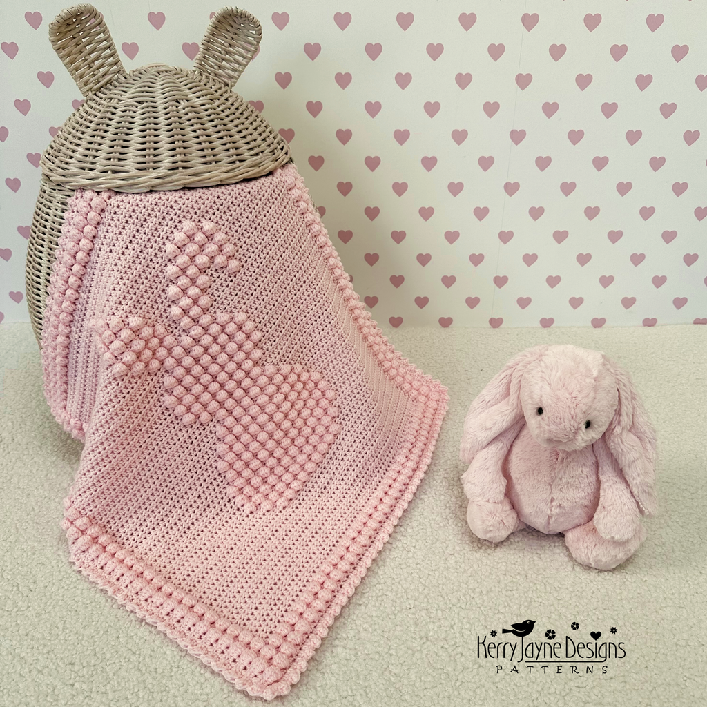One Little Bunny Blanket Crochet Pattern UK – Kerry Jayne Designs Ltd