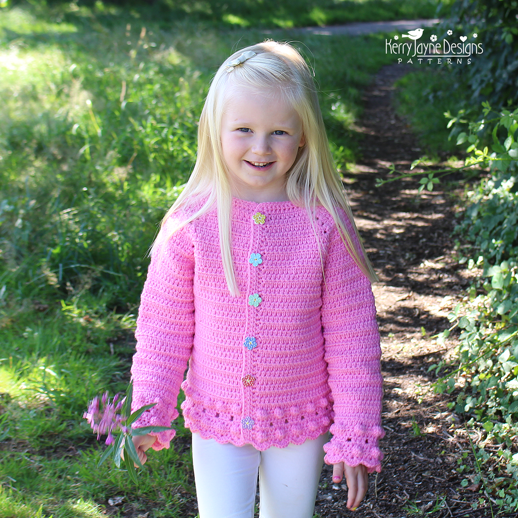 PEEK-A-BOO CARDIGAN CROCHET PATTERN USA – Kerry Jayne Designs Ltd