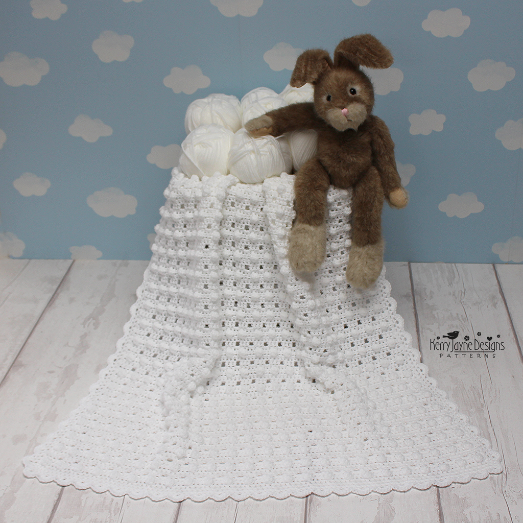 Peek-a-Boo Bobble Blanket and Hat Crochet Pattern UK – Kerry Jayne ...