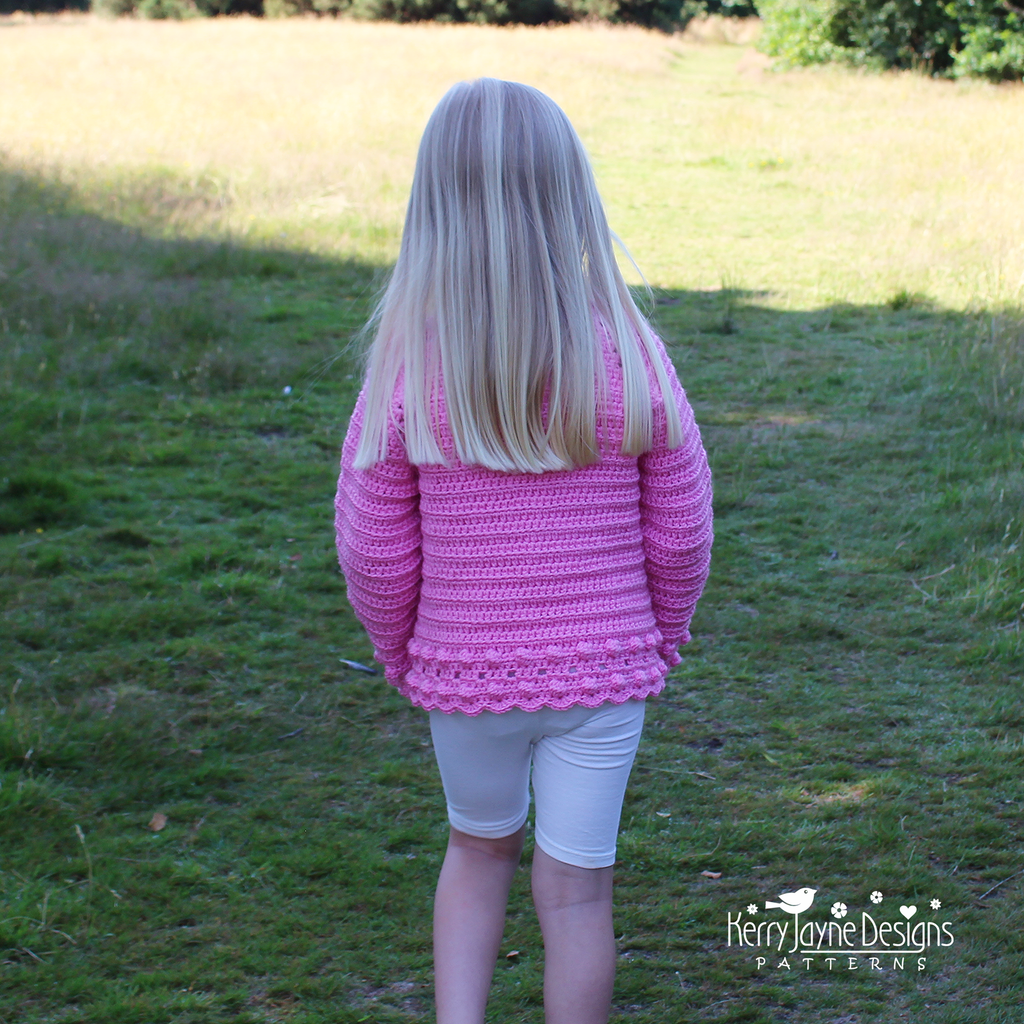 PEEK-A-BOO CARDIGAN CROCHET PATTERN UK – Kerry Jayne Designs Ltd