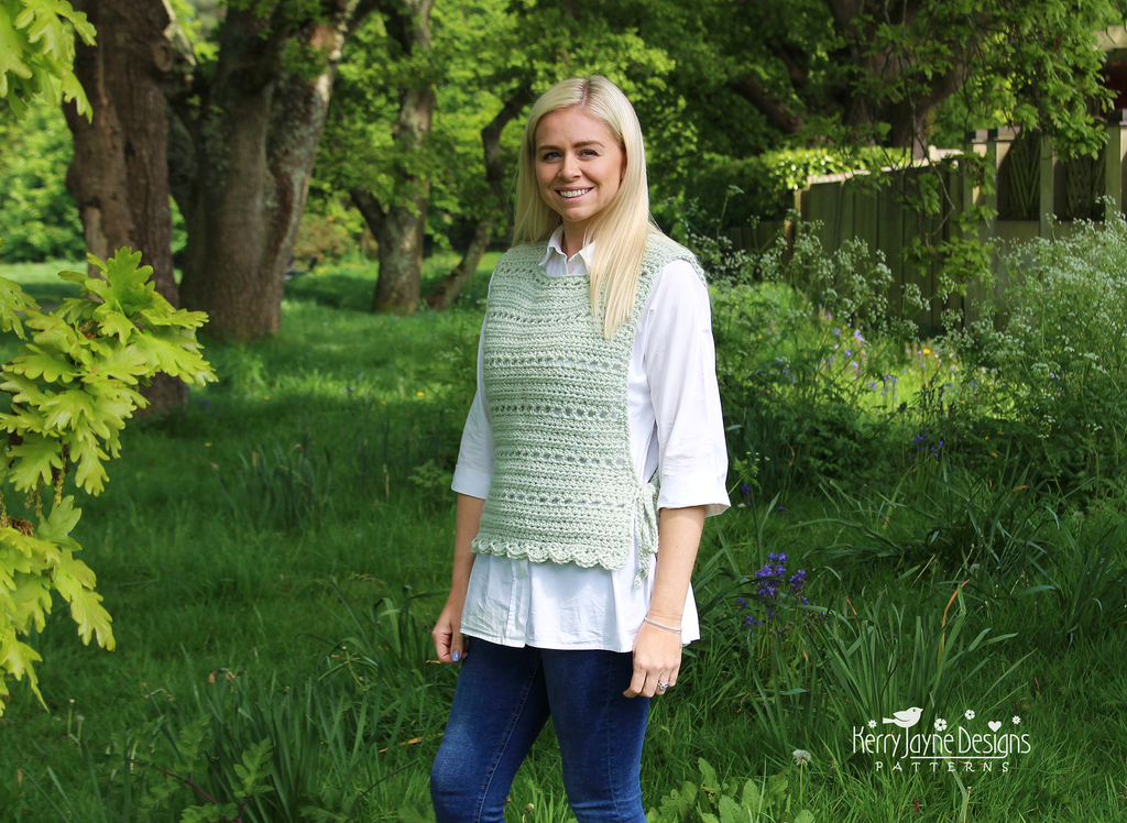 The Tabard Tank Top Crochet Pattern UK – Kerry Jayne Designs Ltd