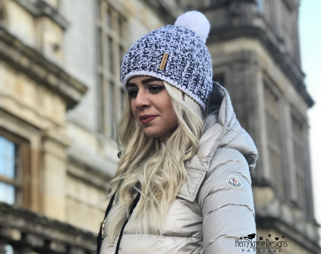 Warren Tweed Beanie Crochet pattern UK – Kerry Jayne Designs Ltd