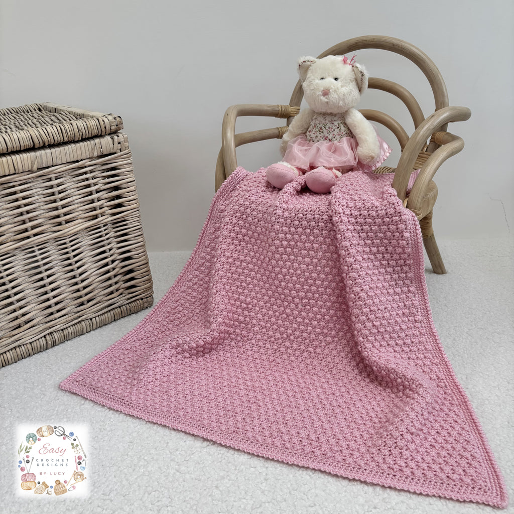 BERRY BOBBLES BLANKET CROCHET PATTERN UK – Kerry Jayne Designs Ltd