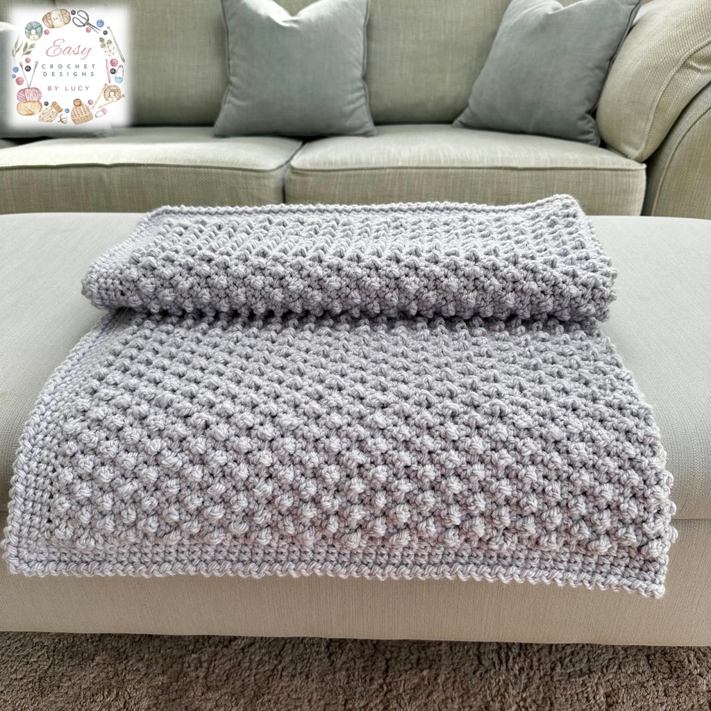 BERRY BOBBLES BLANKET CROCHET PATTERN UK – Kerry Jayne Designs Ltd