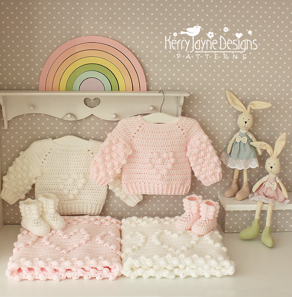 Bobble Love Jumper Crochet Pattern UK – Kerry Jayne Designs Ltd
