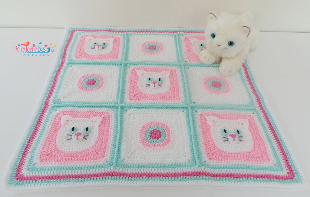 Cat Blanket Crochet Pattern USA – Kerry Jayne Designs Ltd