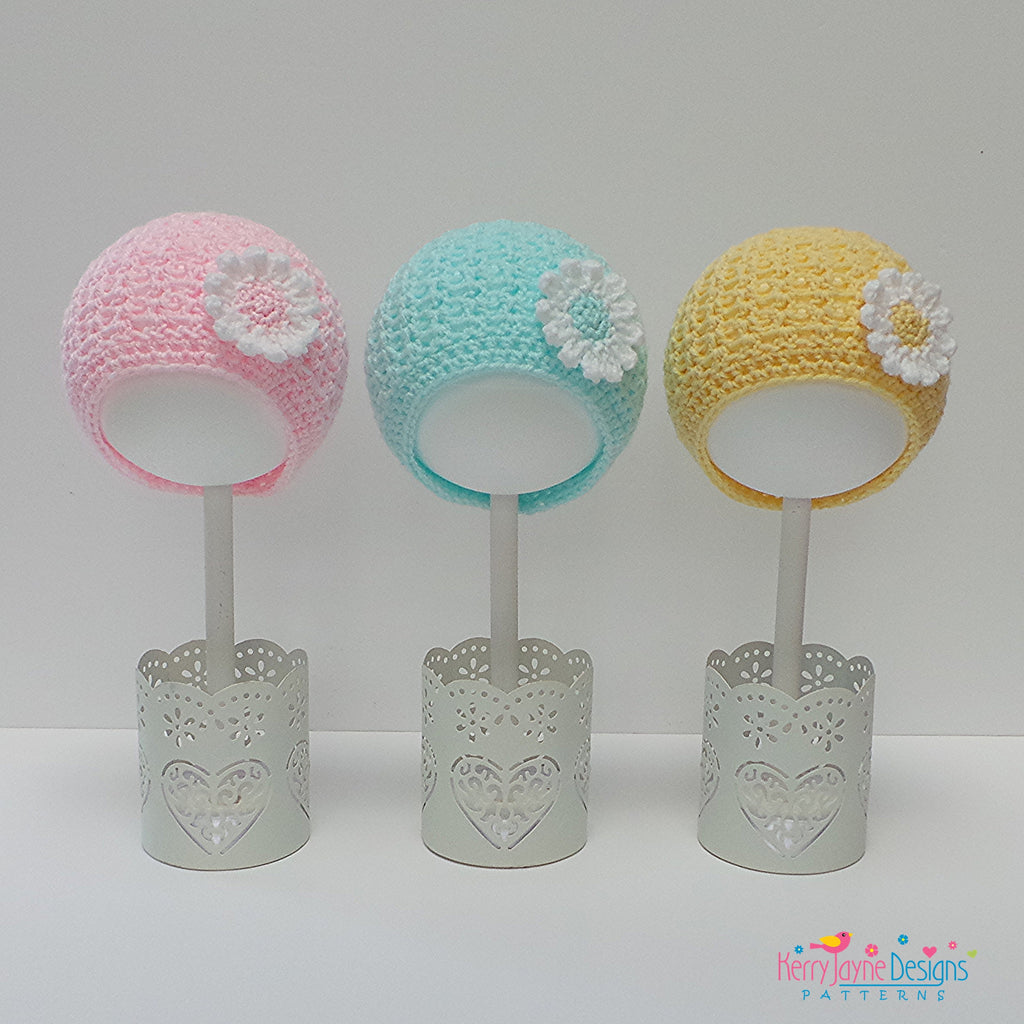 Daisy Hat Crochet Pattern USA – Kerry Jayne Designs Ltd