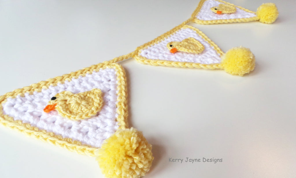 Little Duck blanket and Bunting Crochet Pattern USA – Kerry Jayne ...
