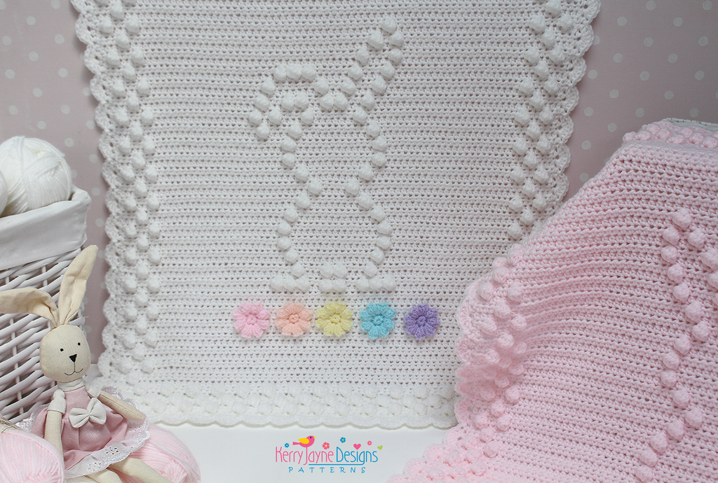 Flopsy Bunny Blanket Crochet Pattern USA – Kerry Jayne Designs Ltd