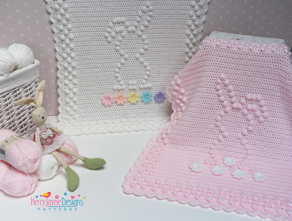 Flopsy Bunny Blanket Crochet Pattern USA – Kerry Jayne Designs Ltd