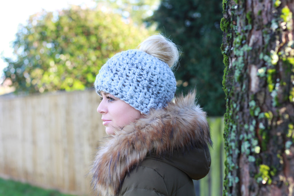 Fun Bun Beanie Crochet Pattern UK – Kerry Jayne Designs Ltd