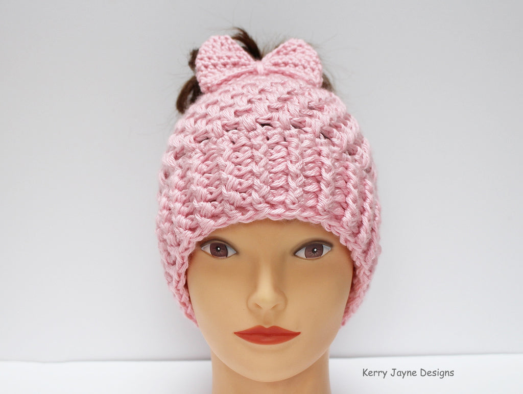 Hepburn Bow Hat Crochet Pattern USA – Kerry Jayne Designs Ltd