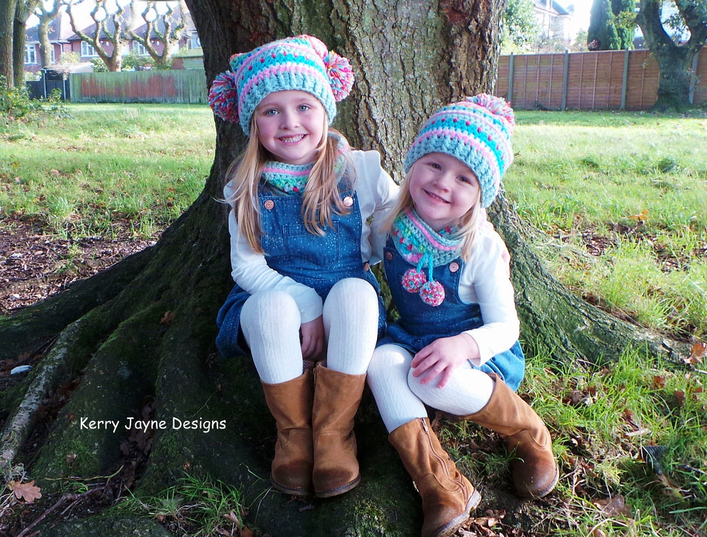 Inca hat and Neck warmer Crochet Pattern USA – Kerry Jayne Designs Ltd