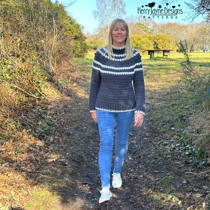 Nordic Hugs Jumper Crochet Pattern UK – Kerry Jayne Designs Ltd