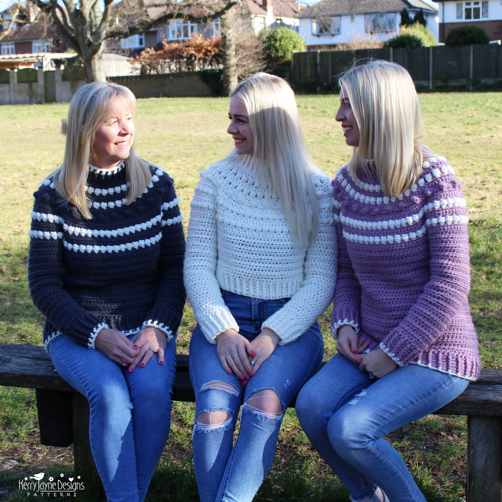 Nordic Hugs Jumper Crochet Pattern UK – Kerry Jayne Designs Ltd