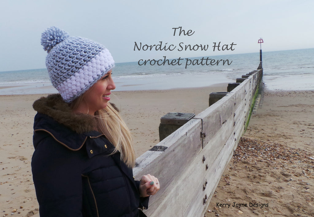 Nordic Snow Hat Crochet Pattern USA – Kerry Jayne Designs Ltd