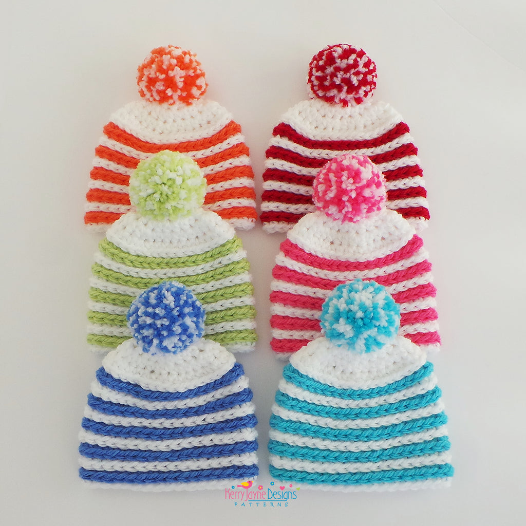 Pinstripe Beanie UK – Kerry Jayne Designs Ltd