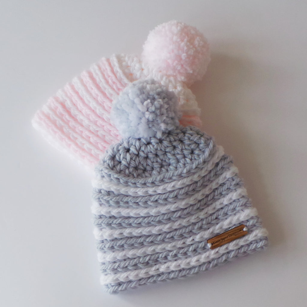 Pinstripe Beanie UK – Kerry Jayne Designs Ltd
