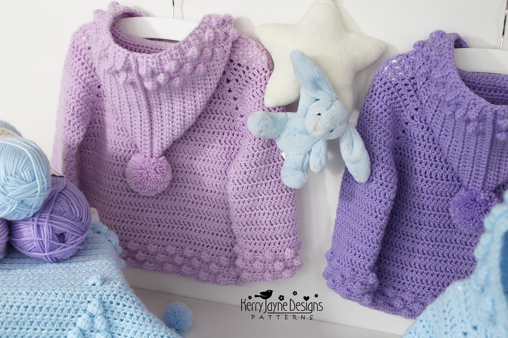 Puff Perfection Hoodie Crochet Pattern USA – Kerry Jayne Designs Ltd