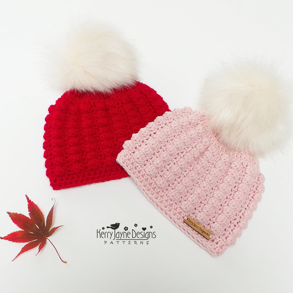 Pure Puffs Beanie Crochet Pattern UK – Kerry Jayne Designs Ltd
