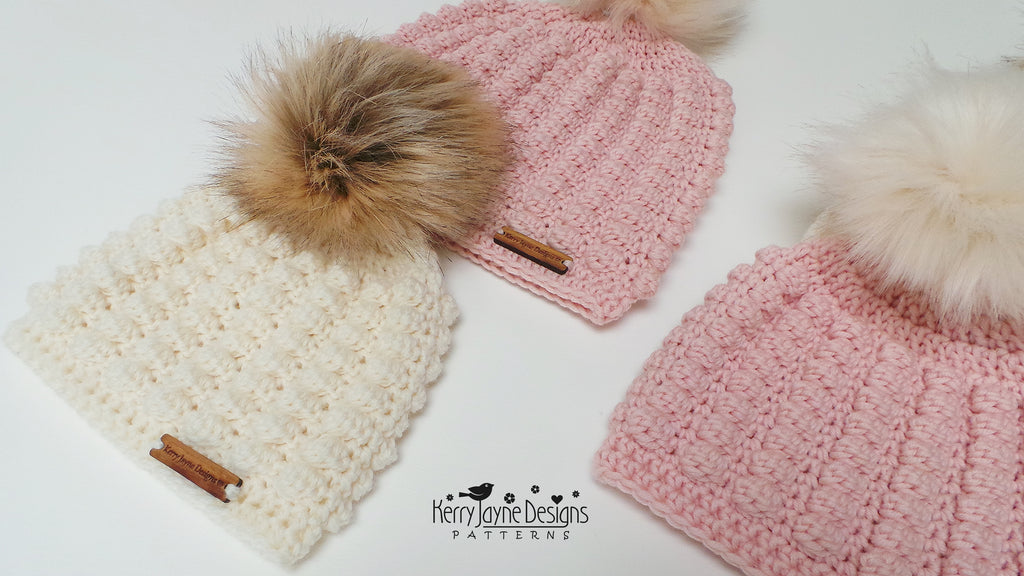Pure Puffs Beanie Crochet Pattern UK – Kerry Jayne Designs Ltd