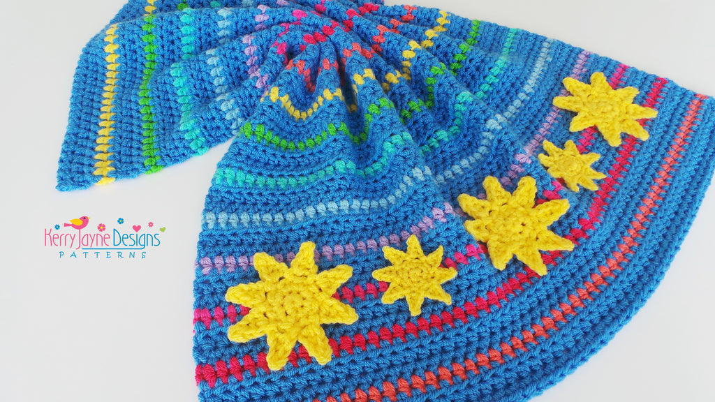 Razzle Dazzle Rainbow Blanket and Hat Pattern UK – Kerry Jayne Designs Ltd