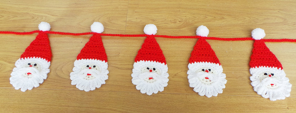 Santa Bunting Crochet Pattern UK – Kerry Jayne Designs Ltd