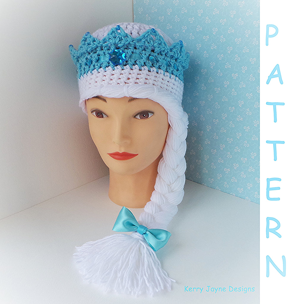Frozen Ice Queen Hat Pattern UK – Kerry Jayne Designs Ltd