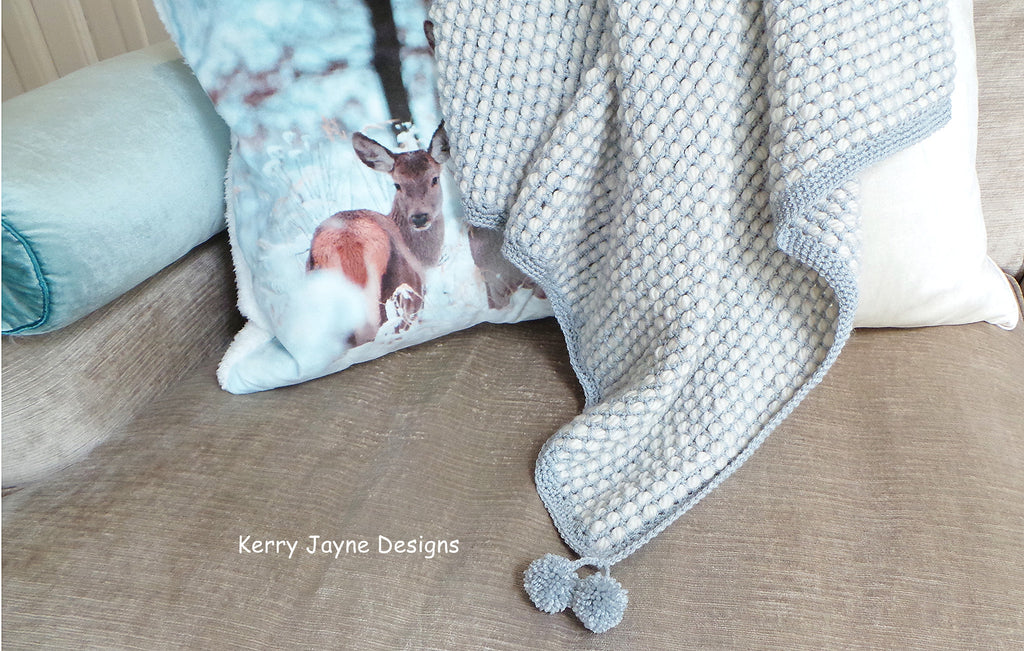 Channel Stitch Blanket Crochet pattern USA – Kerry Jayne Designs Ltd