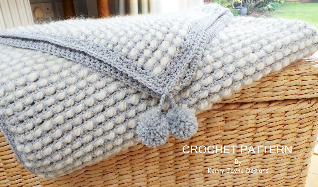 Channel Stitch Blanket Crochet pattern UK – Kerry Jayne Designs Ltd